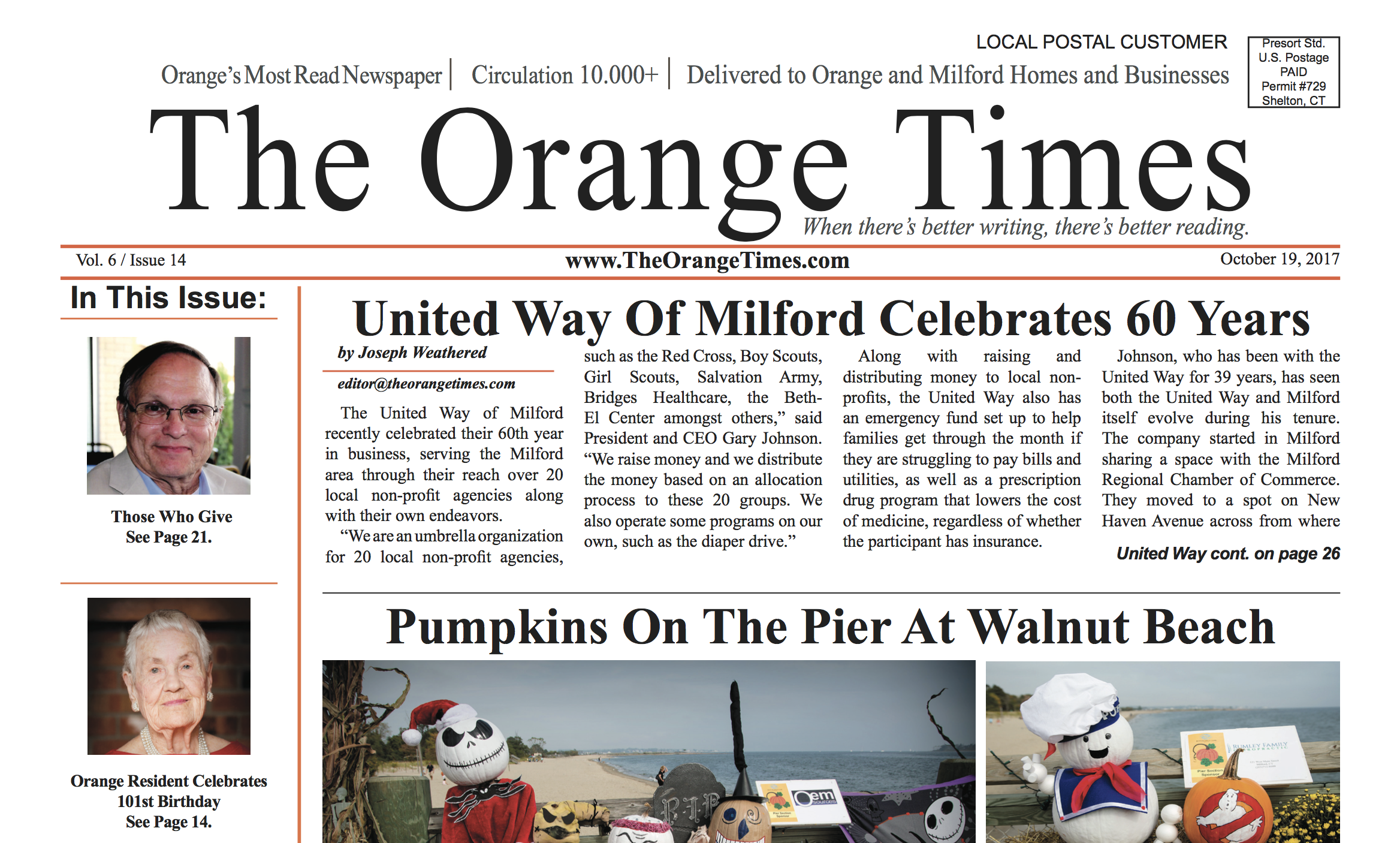 The Orange Times: October 19, 2017 Issue – Milford-Orange Times