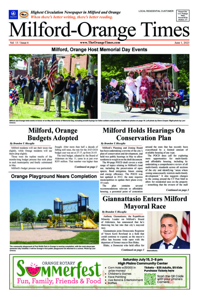 Milford-Orange Times: June 1, 2023 Issue – Milford-Orange Times