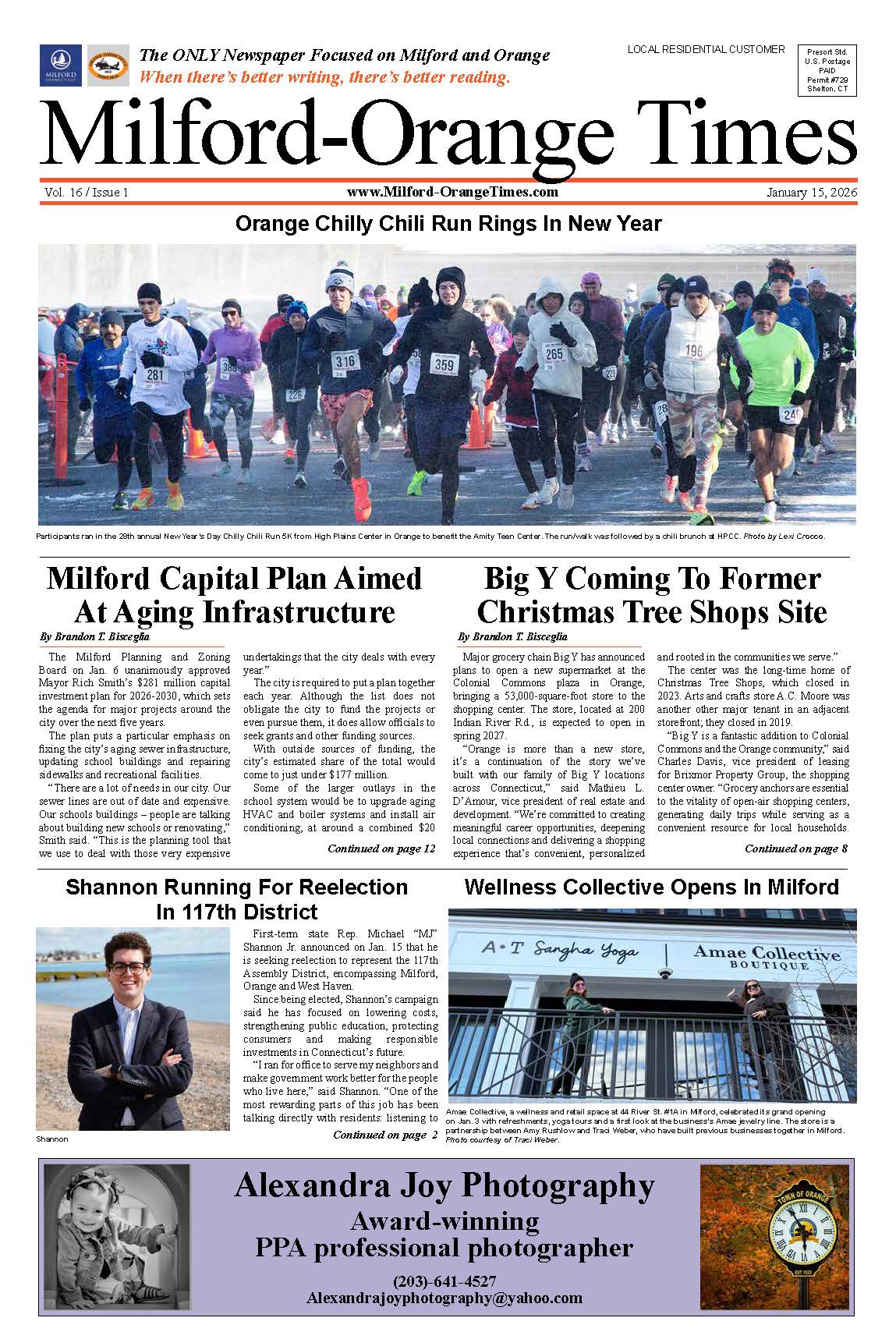 Milford-Orange Times: Jan. 15, 2026 Issue – Milford-Orange Times